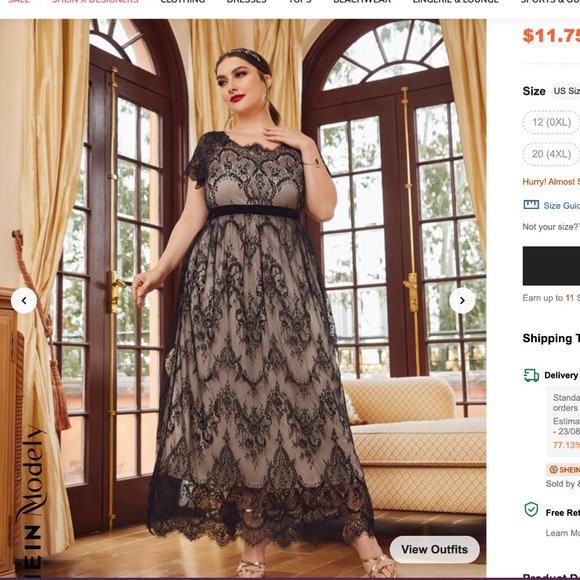 SHEIN | Dresses | Nwt Shein 4xl Lace Long Dress | Poshmark